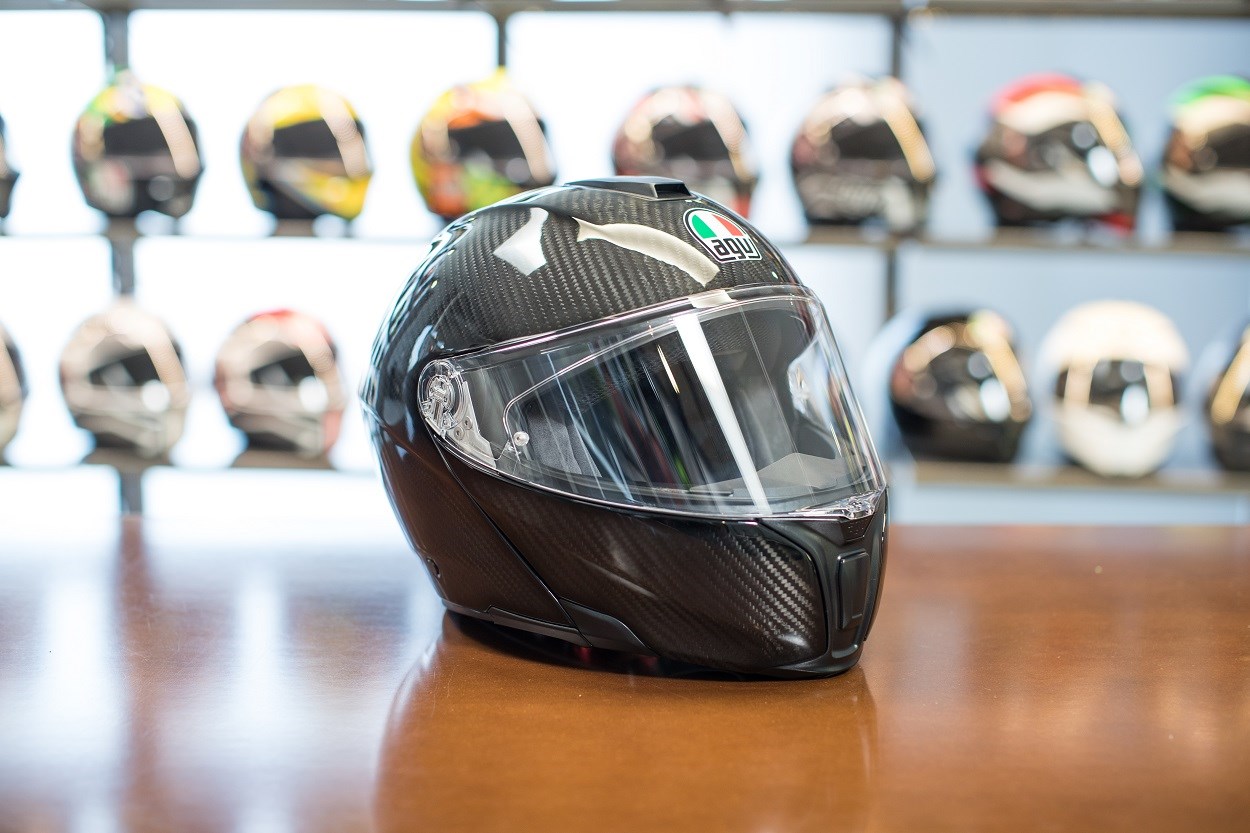 AGV unveil the fully-carbon flip front SportModular helmet | MCN