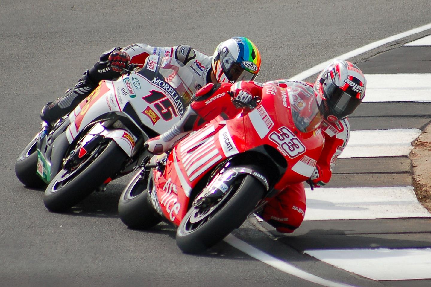 Alex De Angelis and Marco Melandri at Goddards | MCN