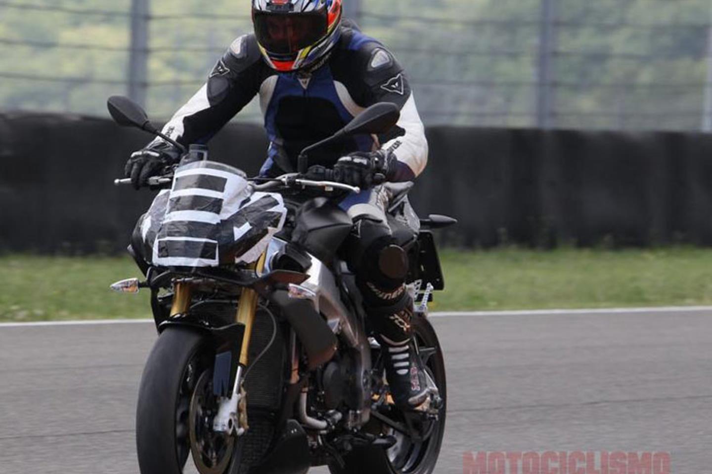 Video: New Aprilia RSV4 Tuono spotted on track again | MCN