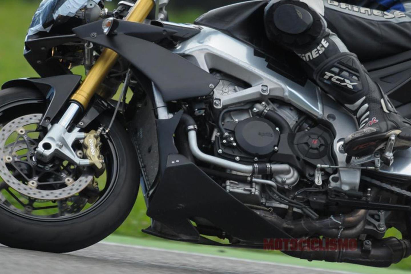 Video: New Aprilia RSV4 Tuono spotted on track again | MCN