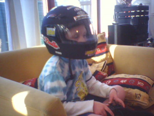 Racer in training