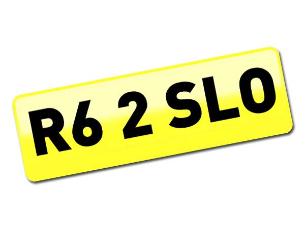 R6 2 SLO numberplate