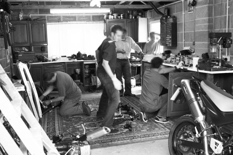 Police and MCN raid bike thief's house