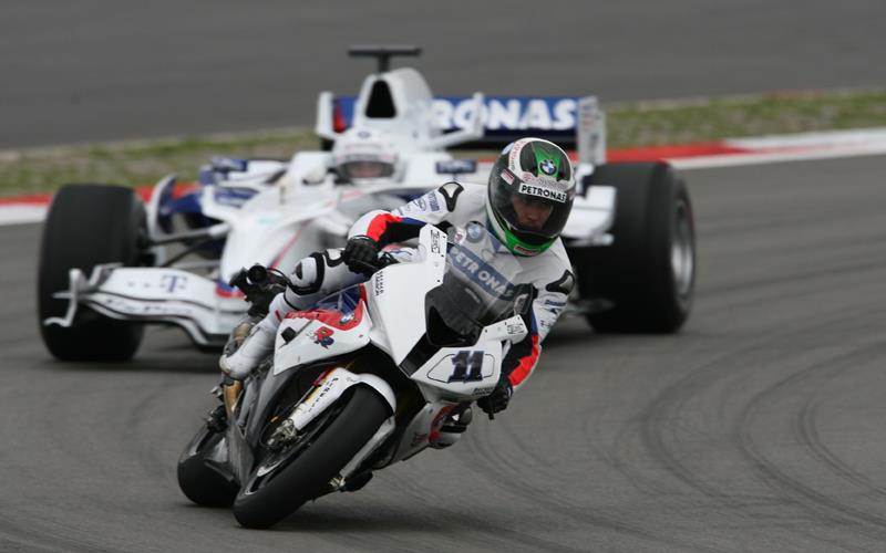 BMW Formula One and WSB racers swop machinery