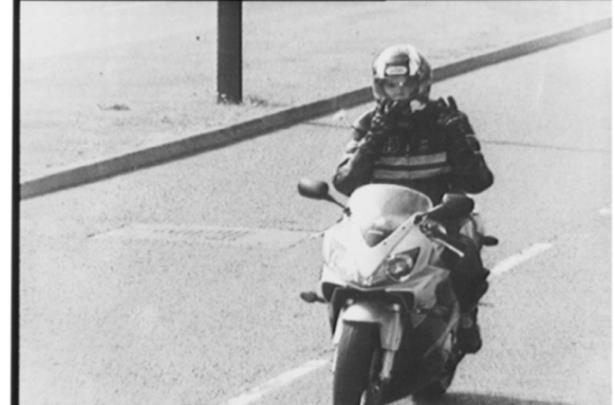 Speeding biker snared by front-facing speed camera shots