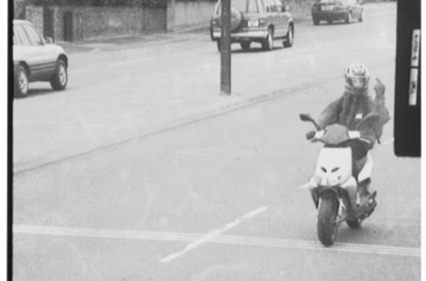 Speeding biker snared by front-facing speed camera shots
