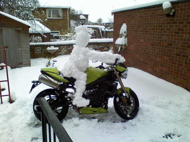 My snowman and Triumph