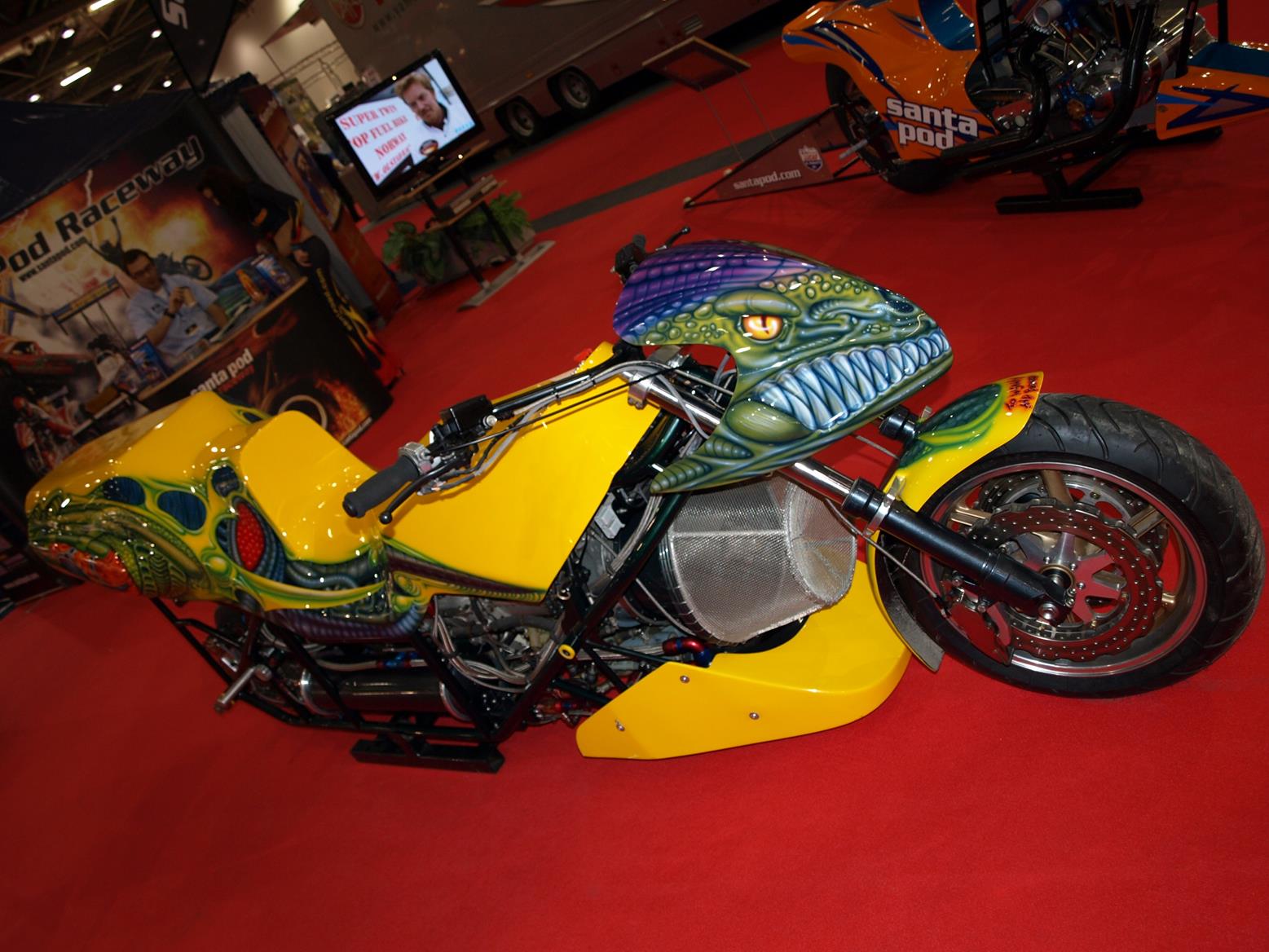 MCN Motorcycle Show: Santa Pod dragbikes