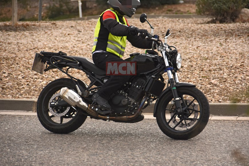 Royal Enfield spotted testing liquid-cooled 450 single-cylinder scrambler