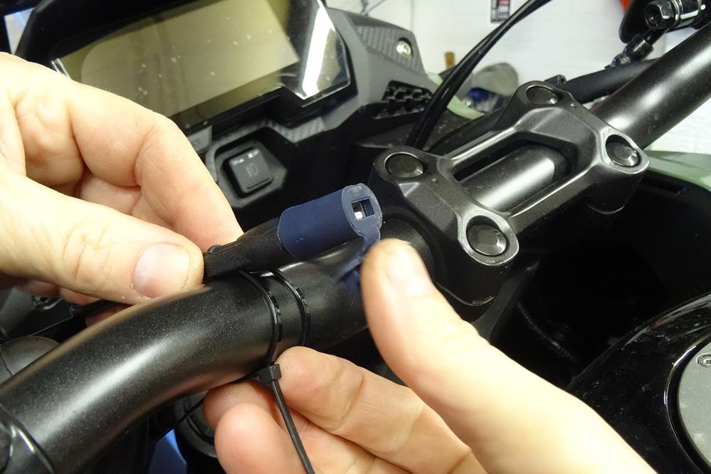 How to fit motorcycle USB port and phone cradle