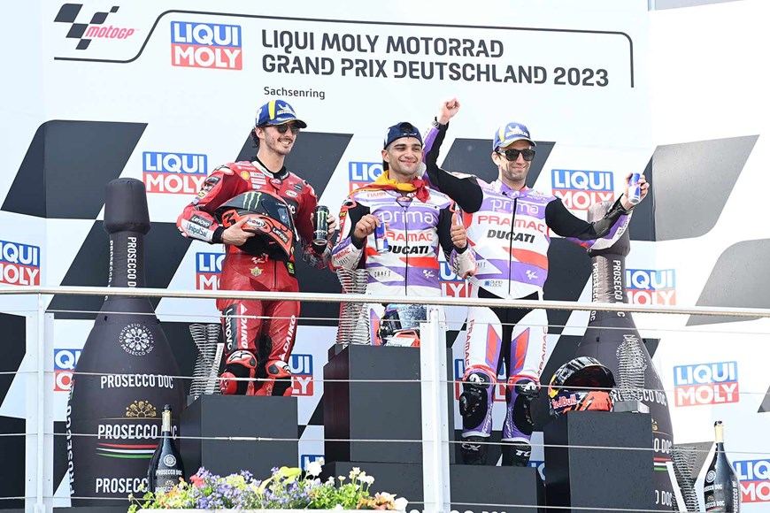 MotoGP Sachsenring: Jorge Martin beats Pecco Bagnaia to secure the double