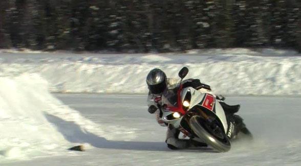 Racing at 160mph on ice