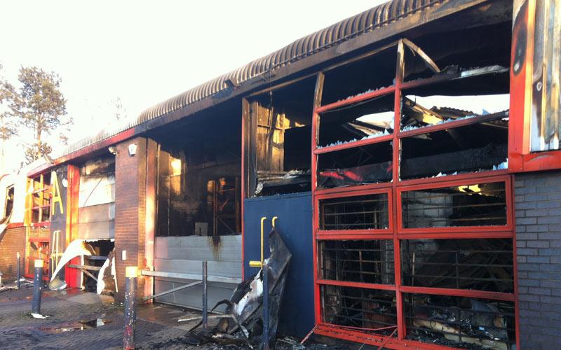 Honda show bikes destroyed in fire