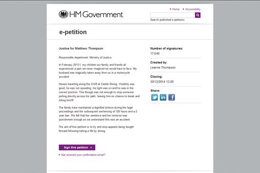 Minimum driving ban petition launched