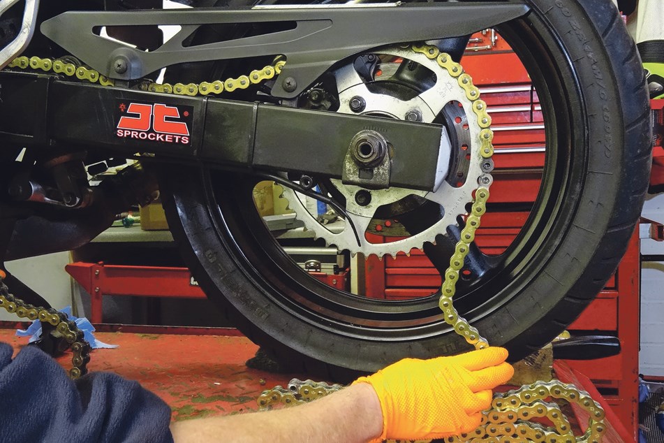 How to change your motorbike chain and sprockets at home