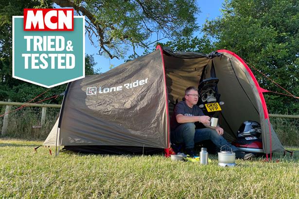 The Goose motorcycle tent from Wingman of The Road reviewed