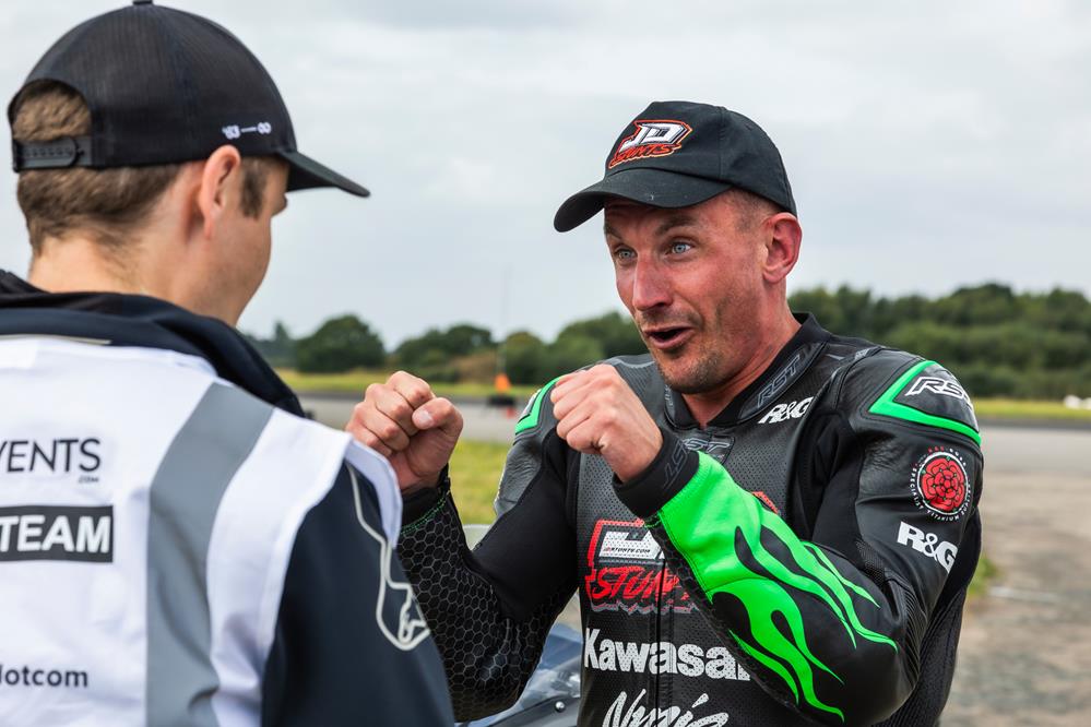 New speed record set for being towed behind a motorcycle