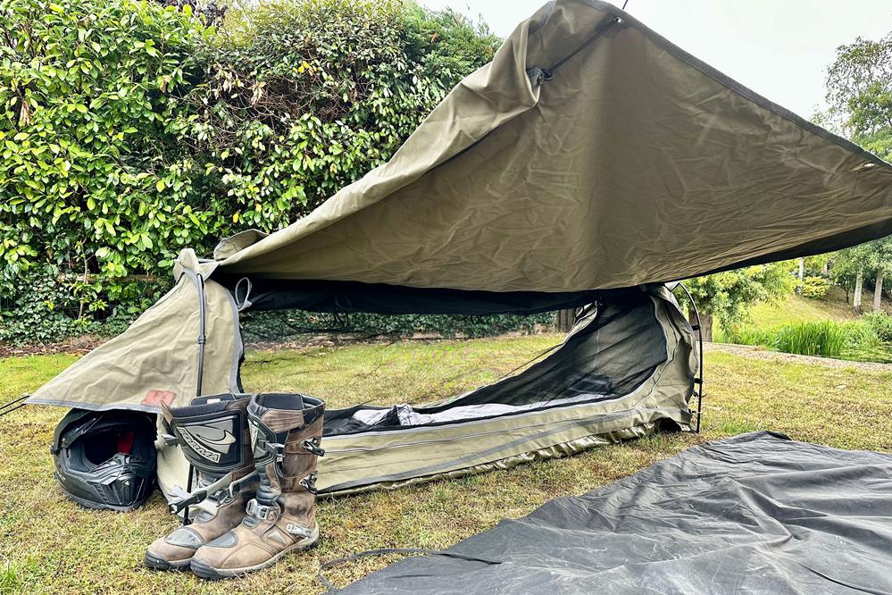 The Goose motorcycle tent from Wingman of The Road reviewed
