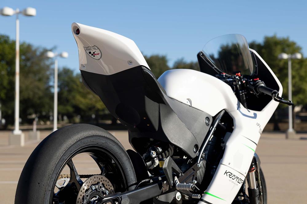 Krämer race bike is powered by KTM's 350 EXC-F enduro engine