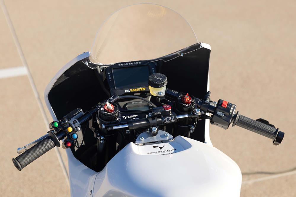 Krämer race bike is powered by KTM's 350 EXC-F enduro engine