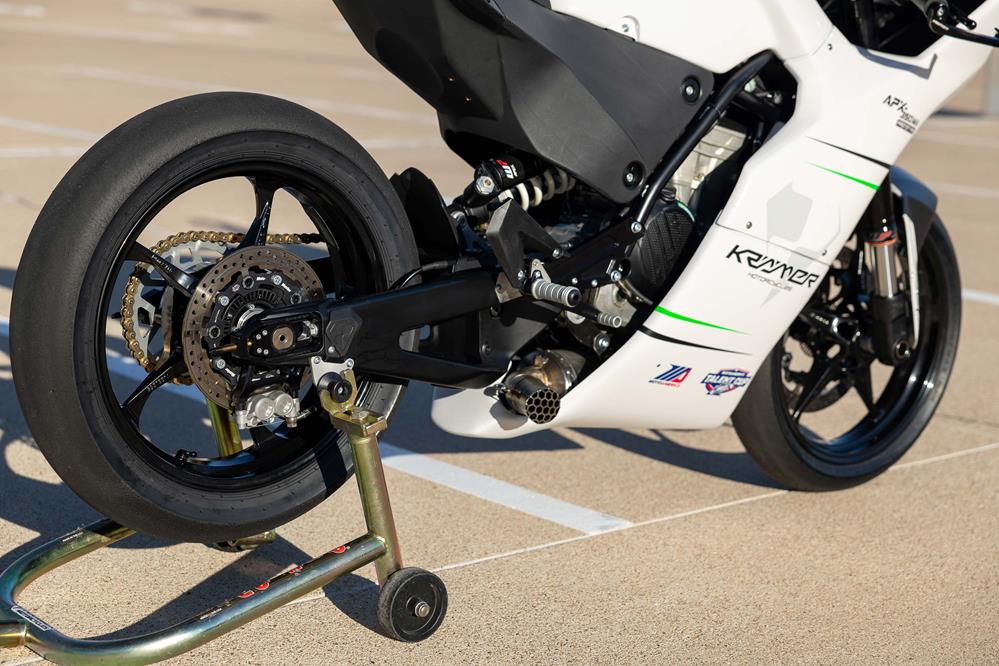 Krämer race bike is powered by KTM's 350 EXC-F enduro engine