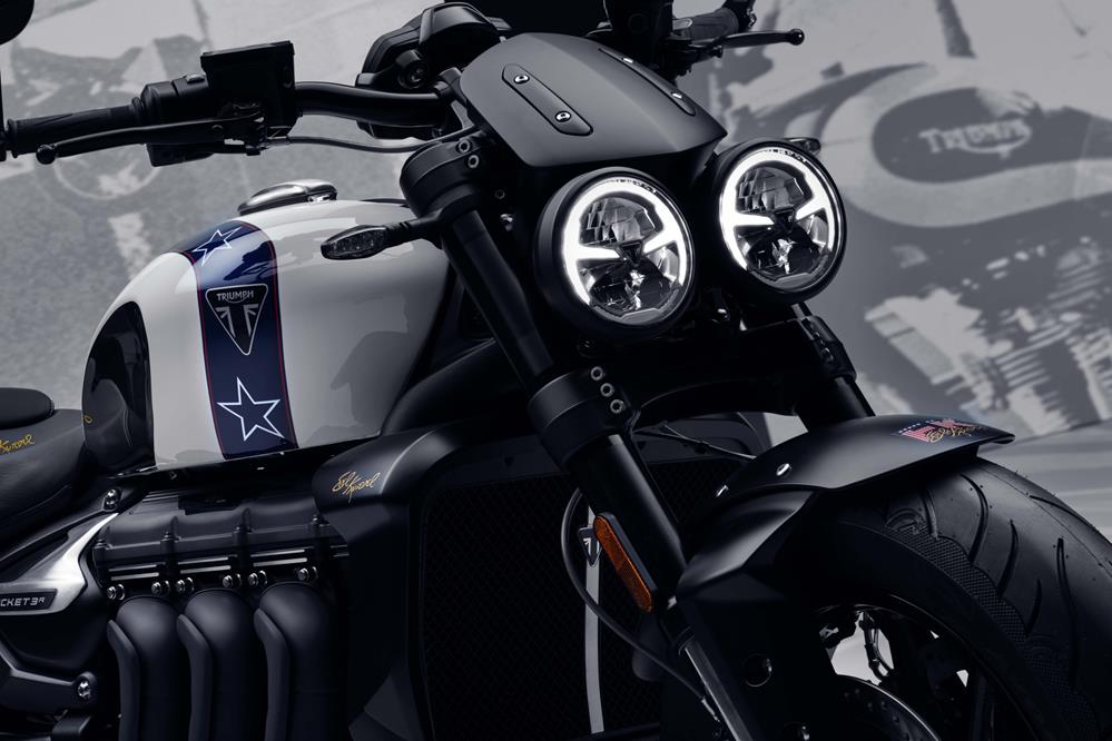 Special Triumph Rocket 3 cruisers honour Evel Knievel
