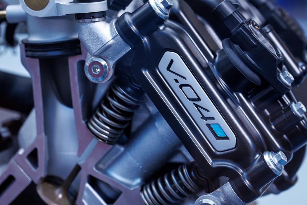 CFMoto tease superbike plans with new V4 engine concept