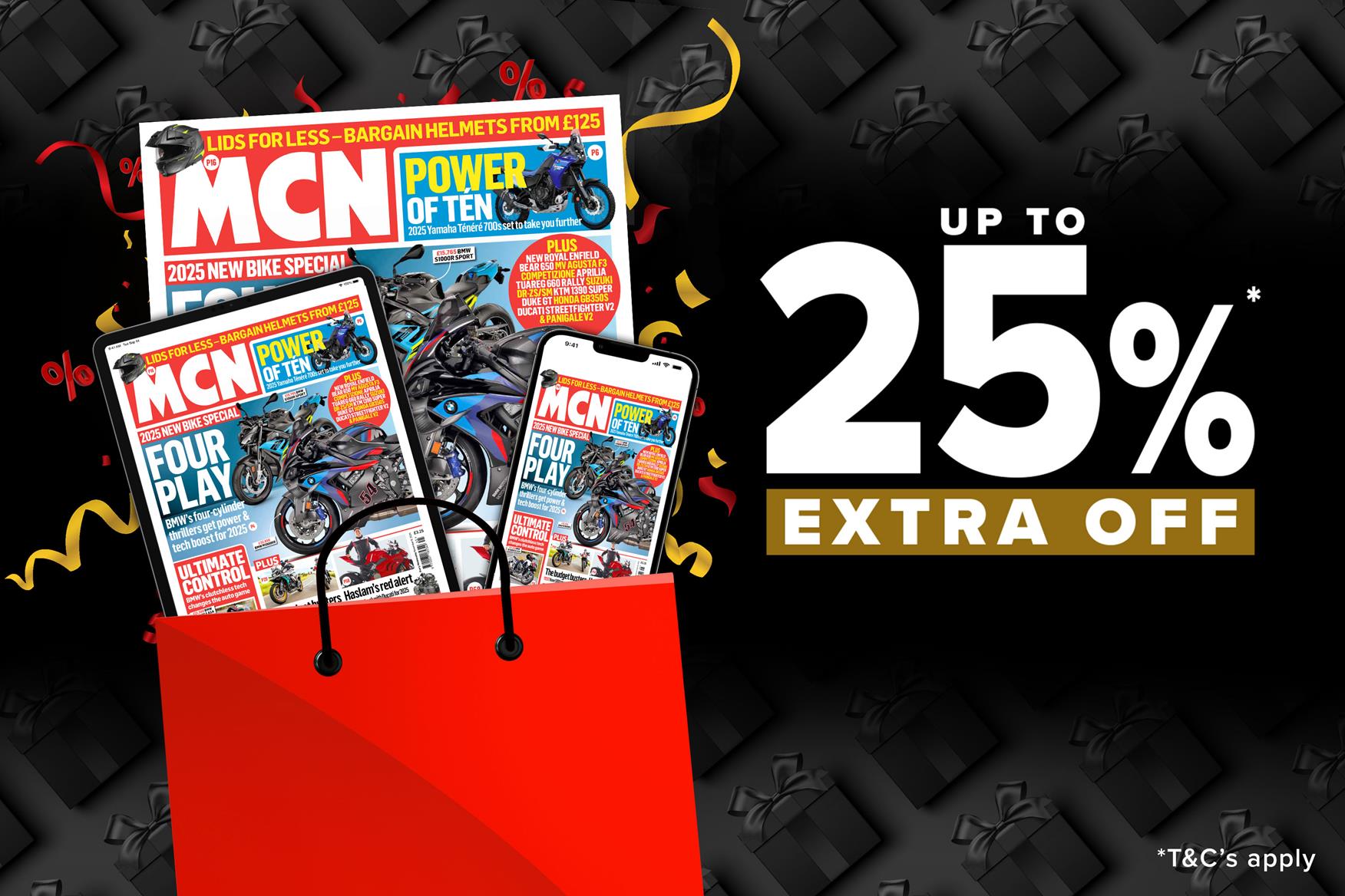 Up to 25% extra off an MCN subscription!
