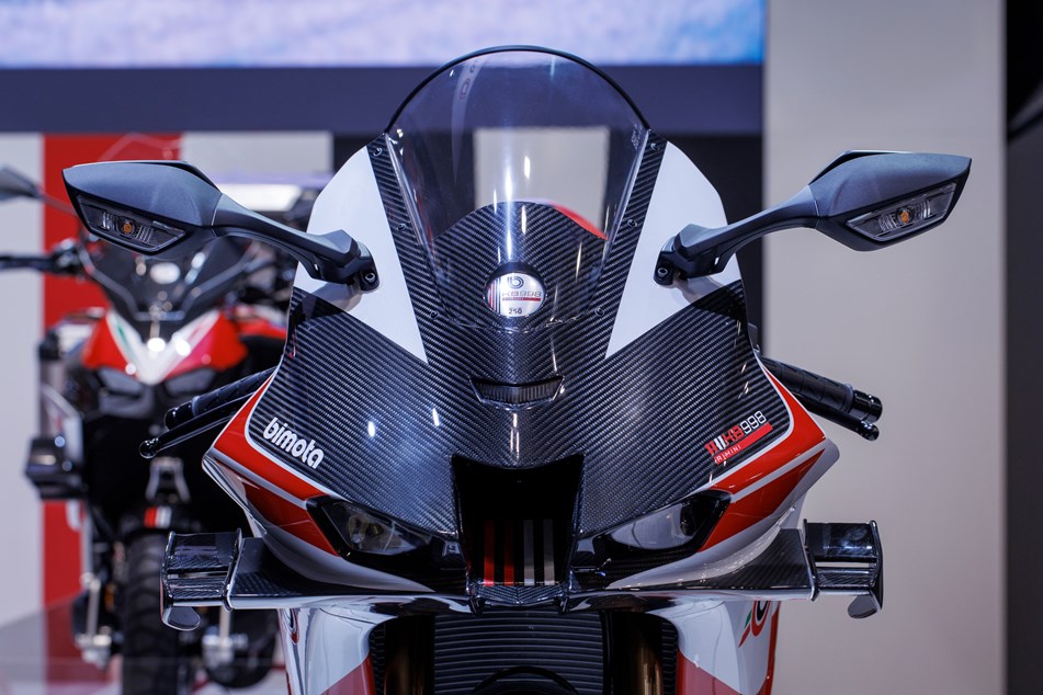 Bimota KB998 Rimini uses adaptive front winglet technology