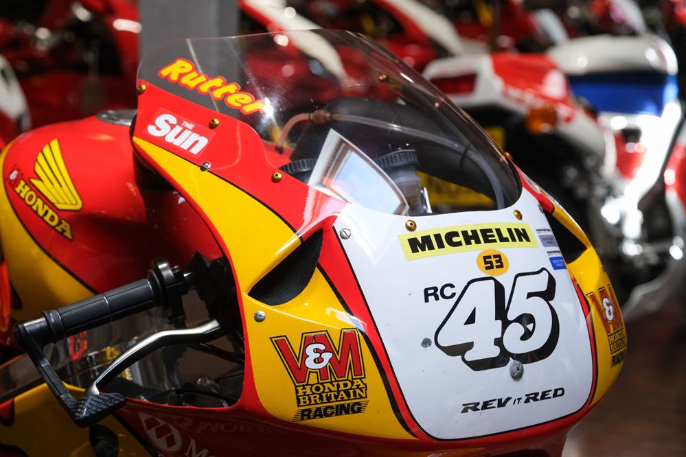 Ex Michael Rutter Honda RC45 for sale at Sheffield dealer