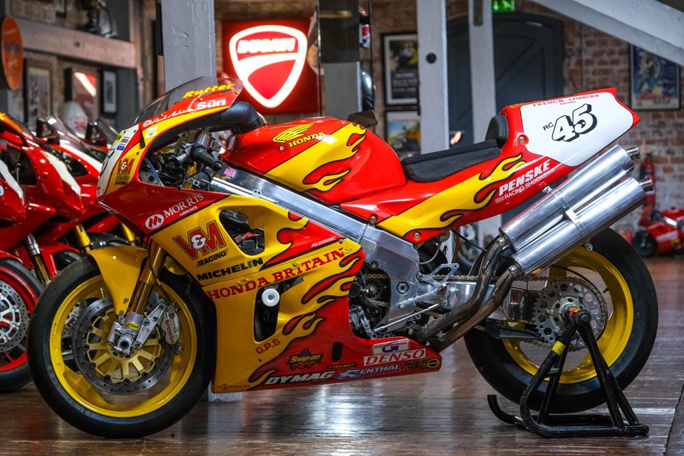 Ex Michael Rutter Honda RC45 for sale at Sheffield dealer