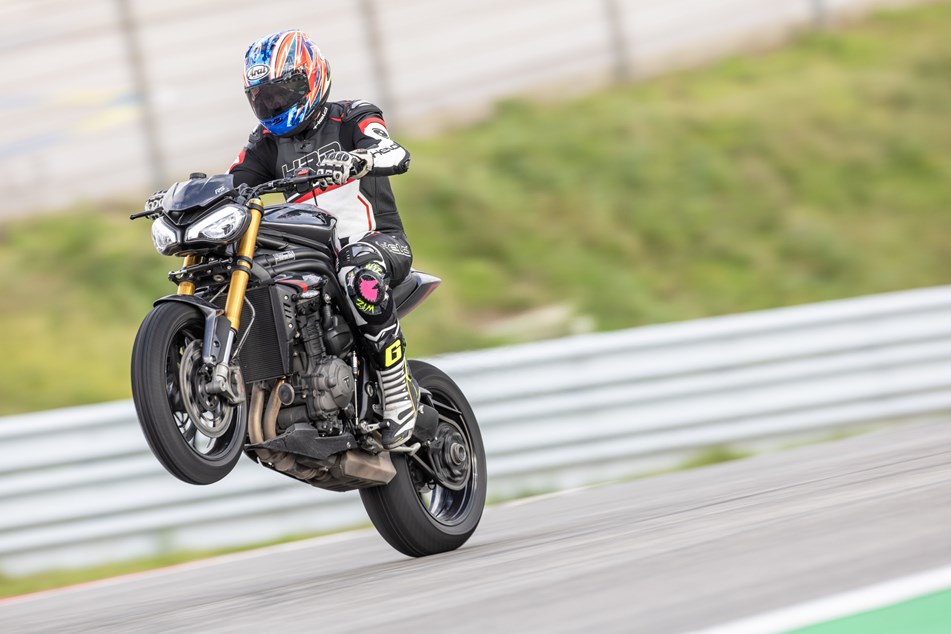 Triumph Speed Triple RS has wheelie control made easy