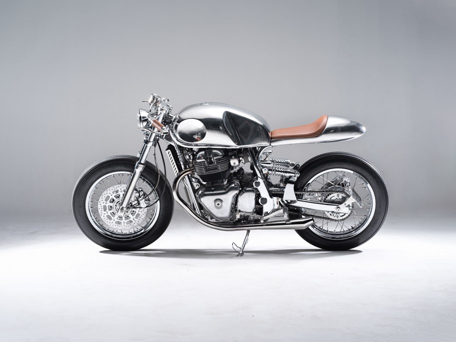 Custom house creates chromed Royal Enfield Continental GT