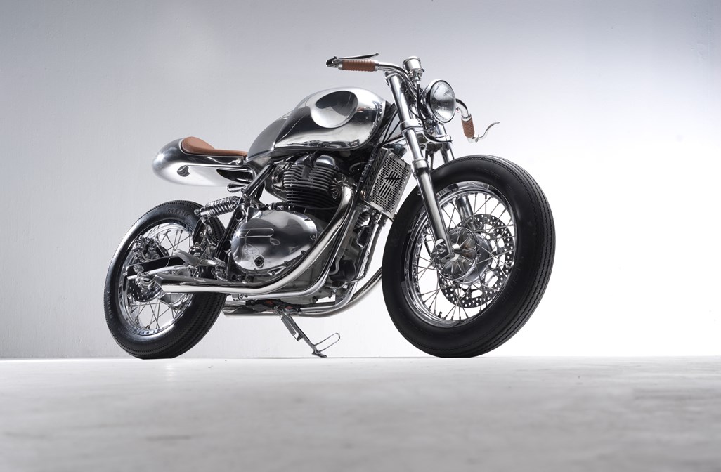 Custom house creates chromed Royal Enfield Continental GT