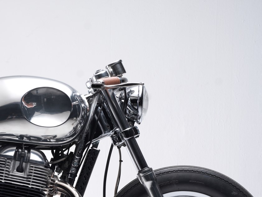 Custom house creates chromed Royal Enfield Continental GT
