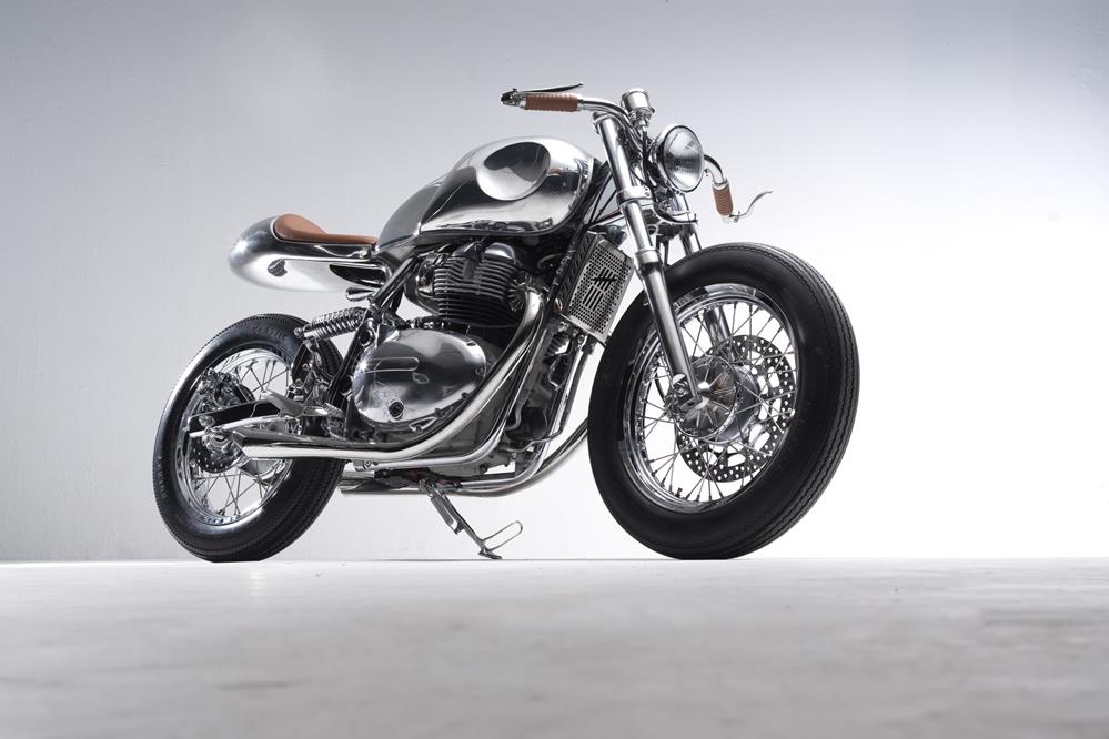Custom house creates chromed Royal Enfield Continental GT