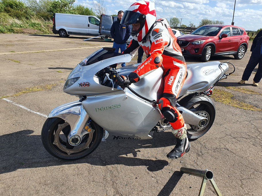 Riding Norton's Nemesis V8 after Allen Millyard restoration