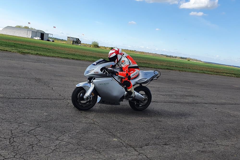 Riding Norton's Nemesis V8 after Allen Millyard restoration