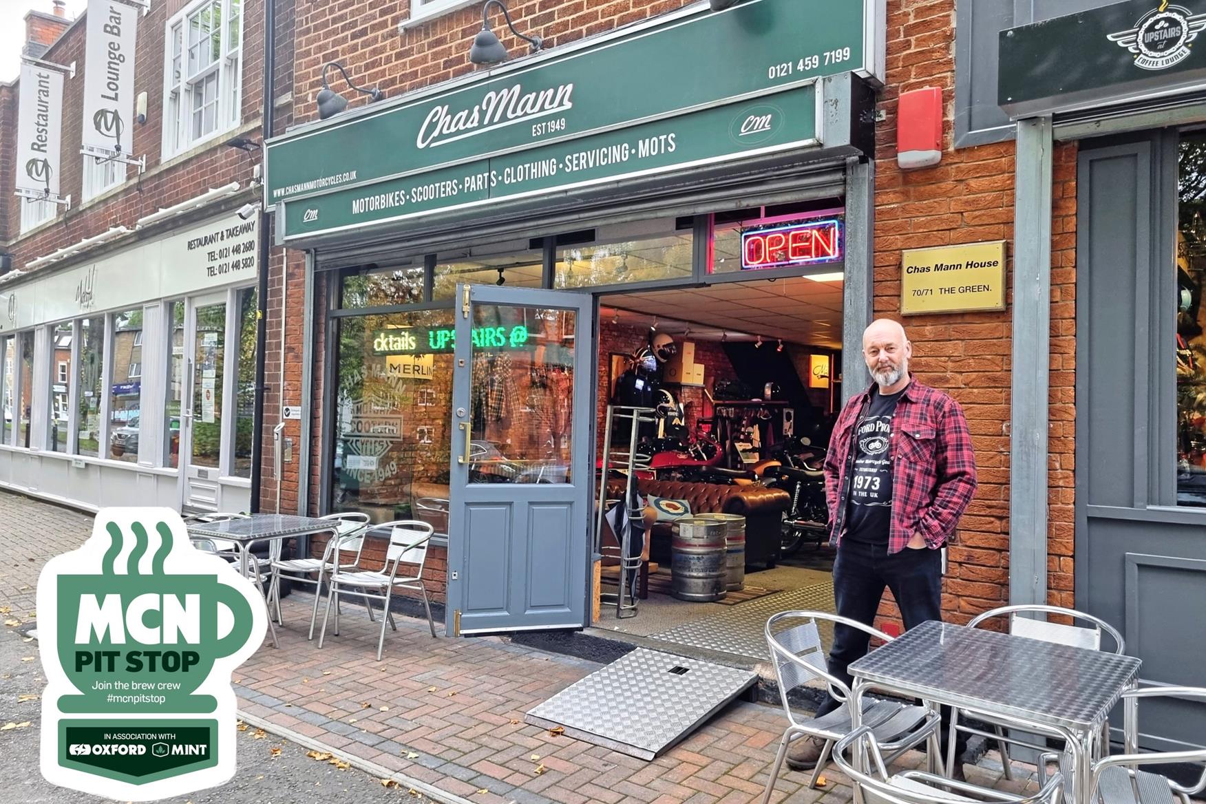 Upstairs at Chas Mann, Birmingham | MCN Pit Stop