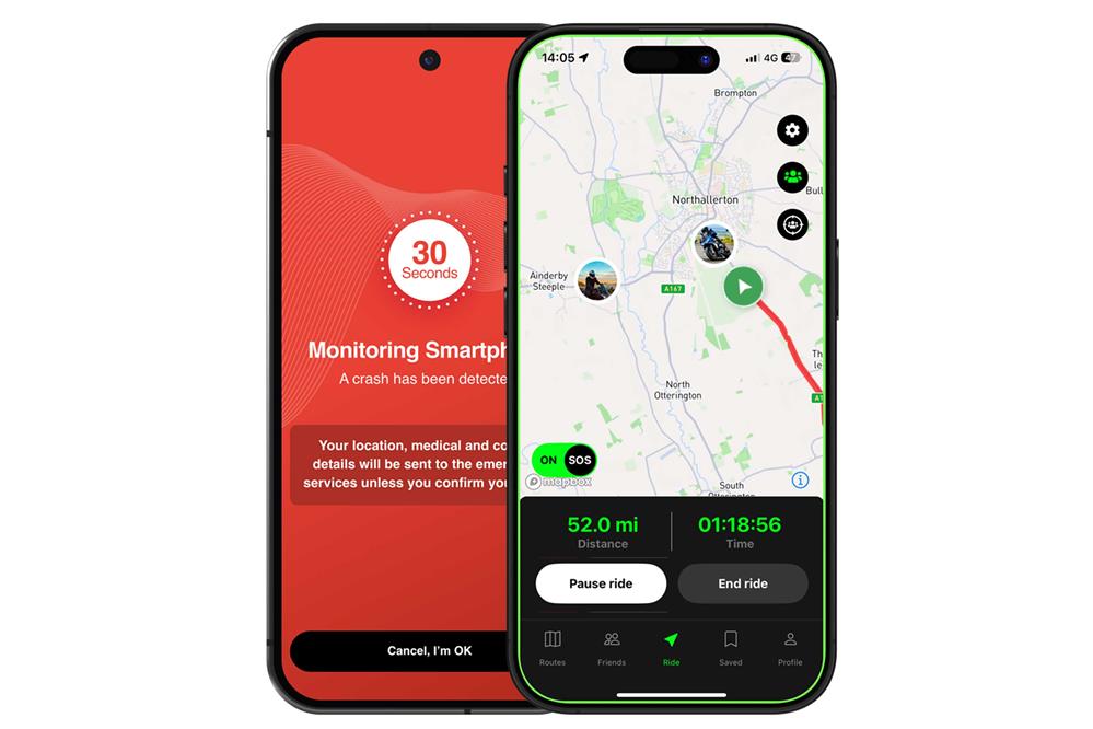 Crash alert app could save bikers' lives for £1 a week