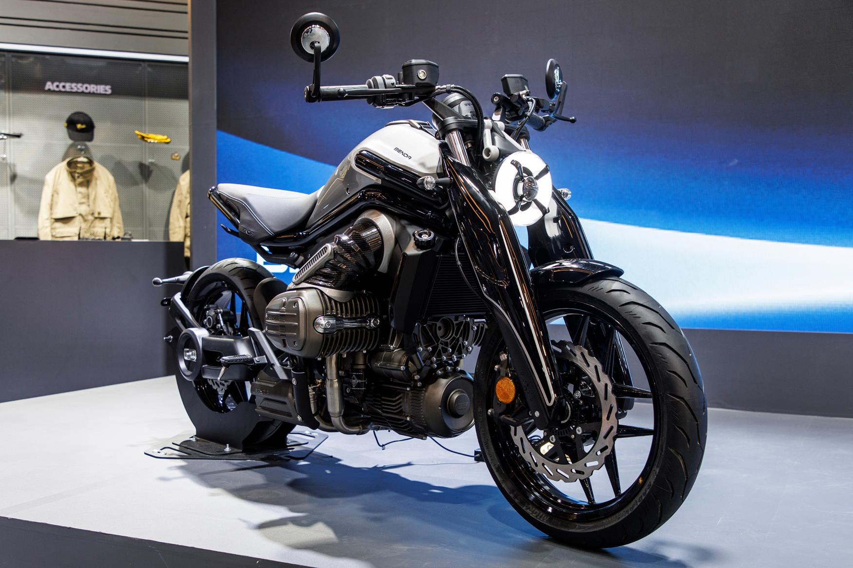 Benda P51 boxer twin hybrid concept revealed at EICMA 2025