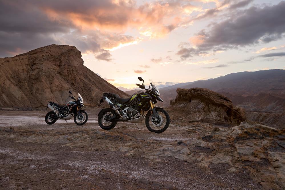 Triumph grow adventure range with Desert and Alpine Tigers