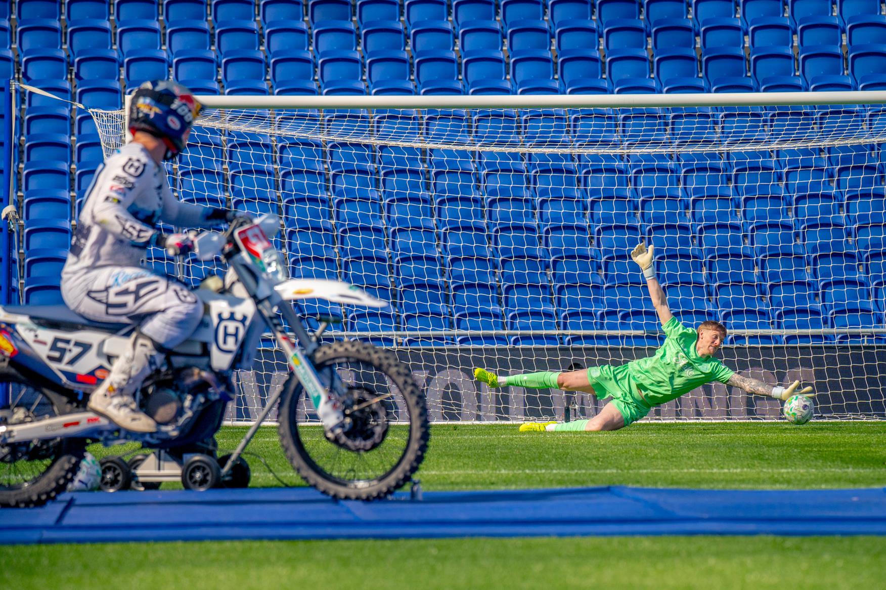 Billy Bolt goes head to head with Jordan Pickford