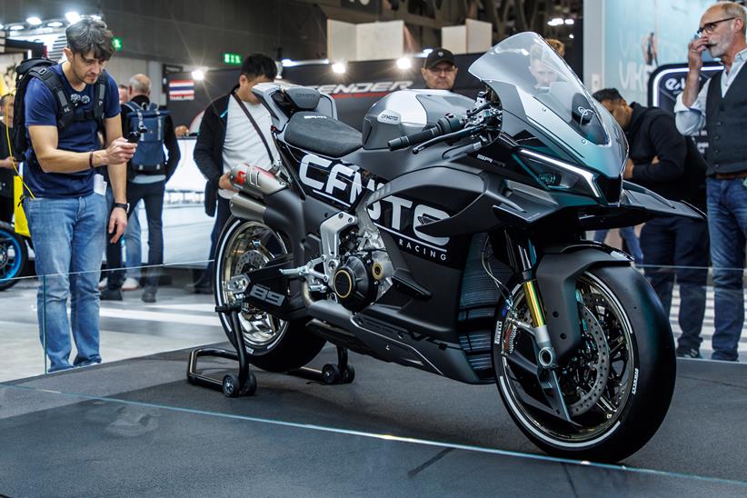 CFMoto tease adaptive aero on V4 SR-RR concept