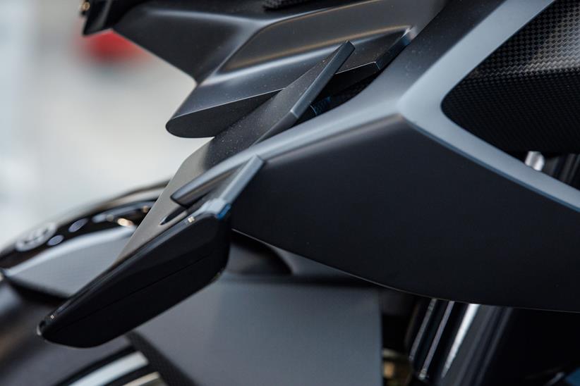 CFMoto tease adaptive aero on V4 SR-RR concept