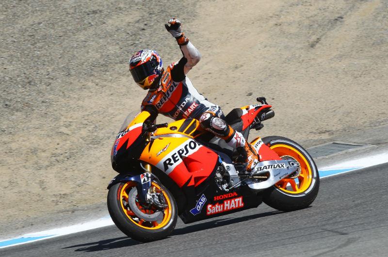 US MotoGP: Casey Stoner equals Mike Hailwood’s victory tally