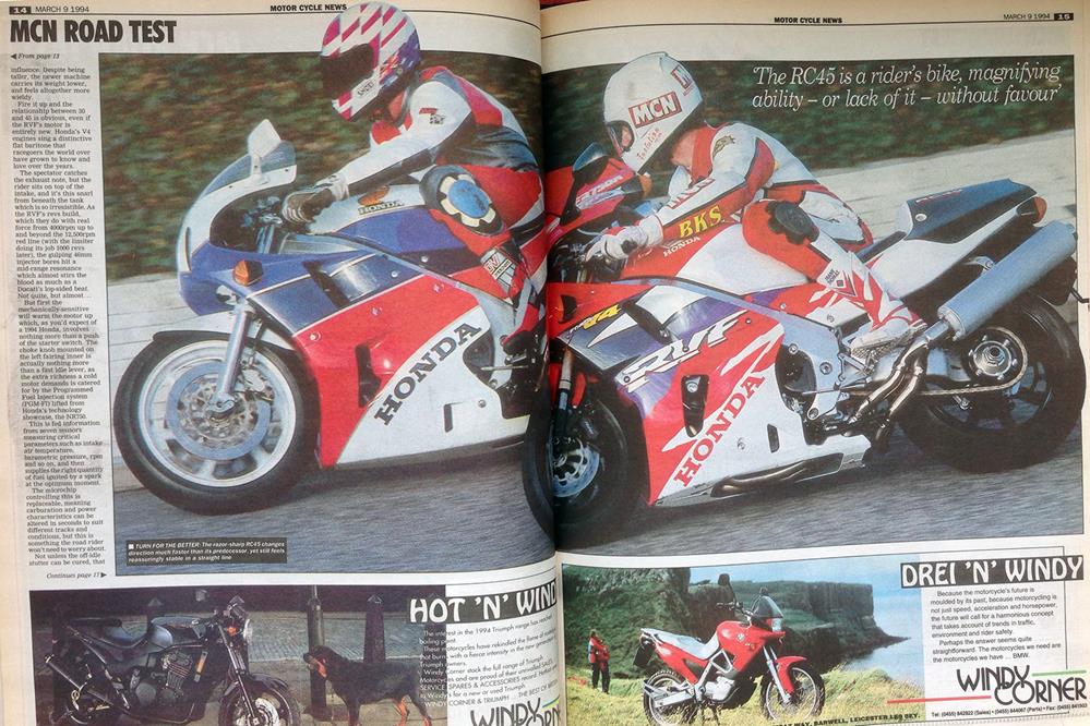 9 March 1994 – Honda RVF750 RC45 – the first test