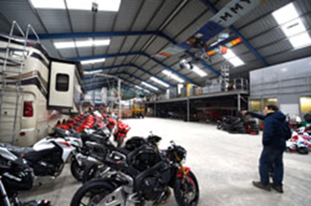 Ron Haslam’s hangar full of bikes (and a plane)