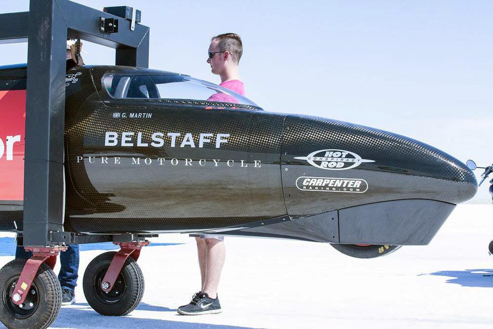 Guy Martin's Triumph Land Speed Record attempt blasts off