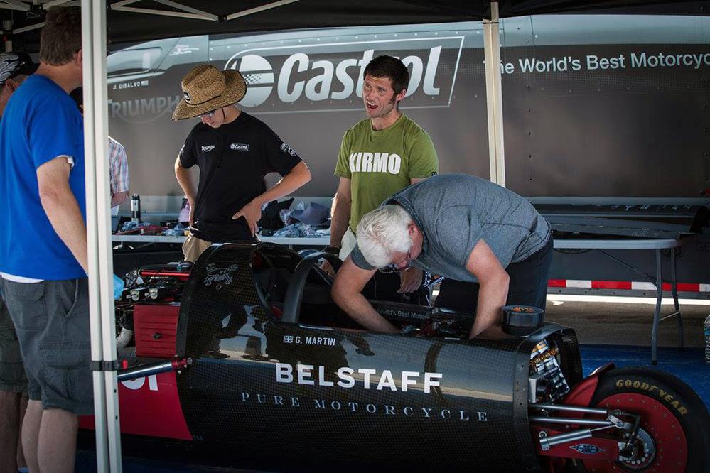 Guy Martin's Triumph Land Speed Record attempt blasts off
